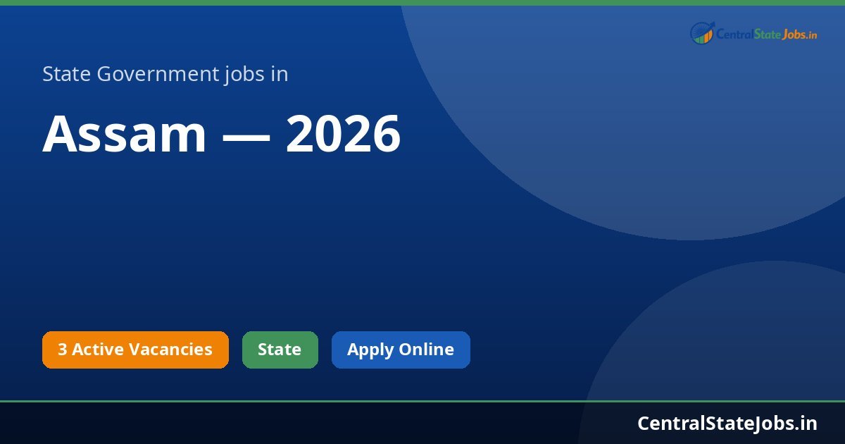 State Government Government Jobs in Assam June 2026 | 8 Vacancies ...