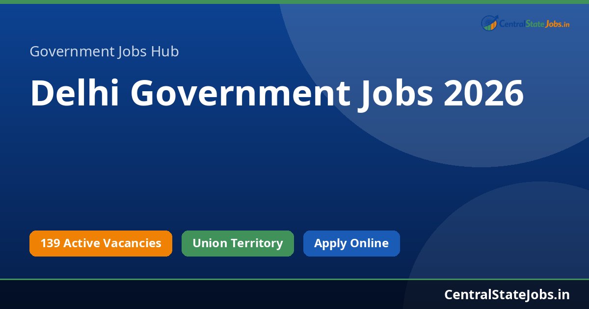 Delhi Government Jobs June 2026 | 126 Sarkari Naukri Vacancies ...